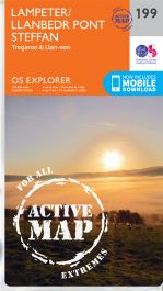 Explorer 199 Lampeter Tregaron and Llannon ACTIVE Walking Map