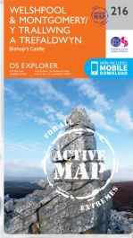 Explorer 216 Welshpool and Montgomery ACTIVE Walking Map