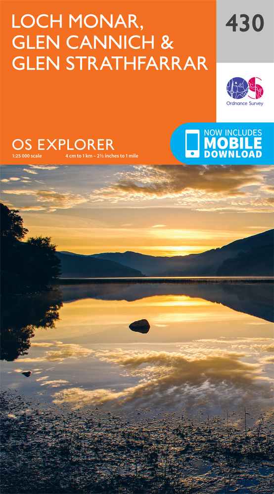 Explorer 430 Loch Monar Glen Cannich and Strathfarrar Walking Map