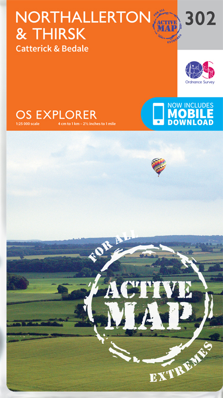 Explorer 302 Northallerton and Thirsk Catterick ACTIVE Walking Map