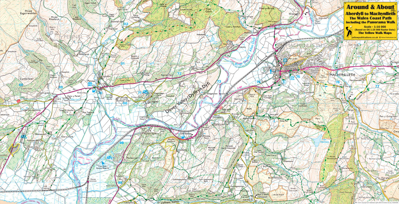 Aberdyfi to Machynlleth, The Wales Coast Path, including the Panorama ...