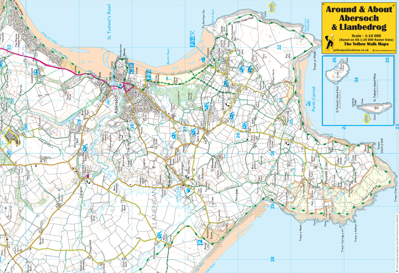 Abersoch & Llanbedrog Walking Map