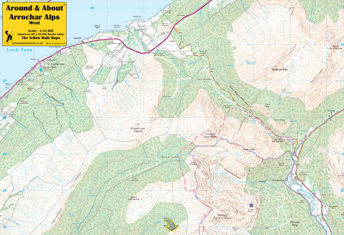 Arrochar Alps West Walking Map