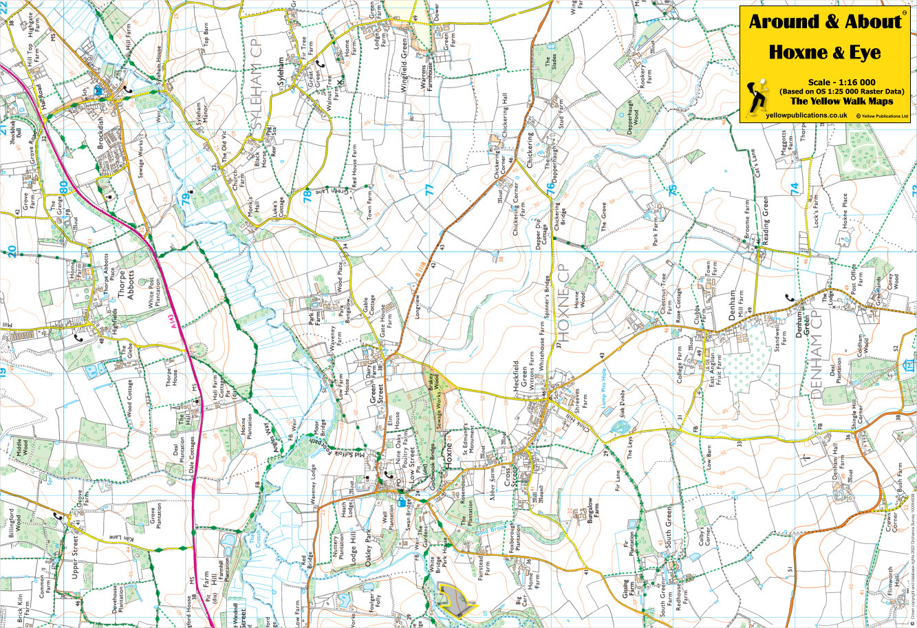 Hoxne & Eye Walking Map