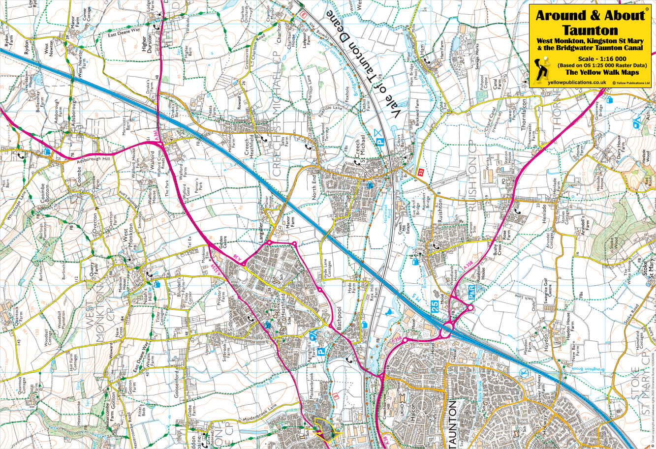Taunton, West Monkton, Kingston St Mary & the Bridgewater Taunton Canal ...
