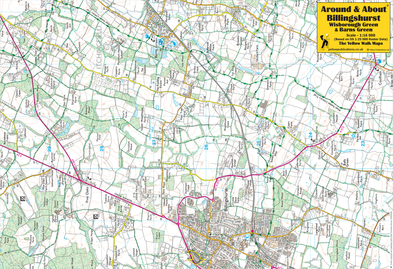 Billingshurst, Wisborough Green & Barns Green Walking Map