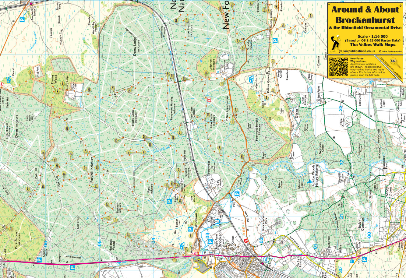 Brockenhurst & the Rhinefield Ornamental Drive Walking Map