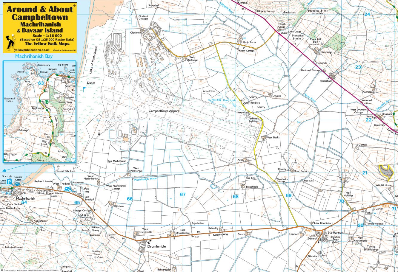 Campbeltown, Machrihanish & Davaar Island Walking Map