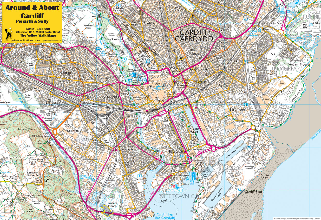 Cardiff, Penarth & Sully Walking Map