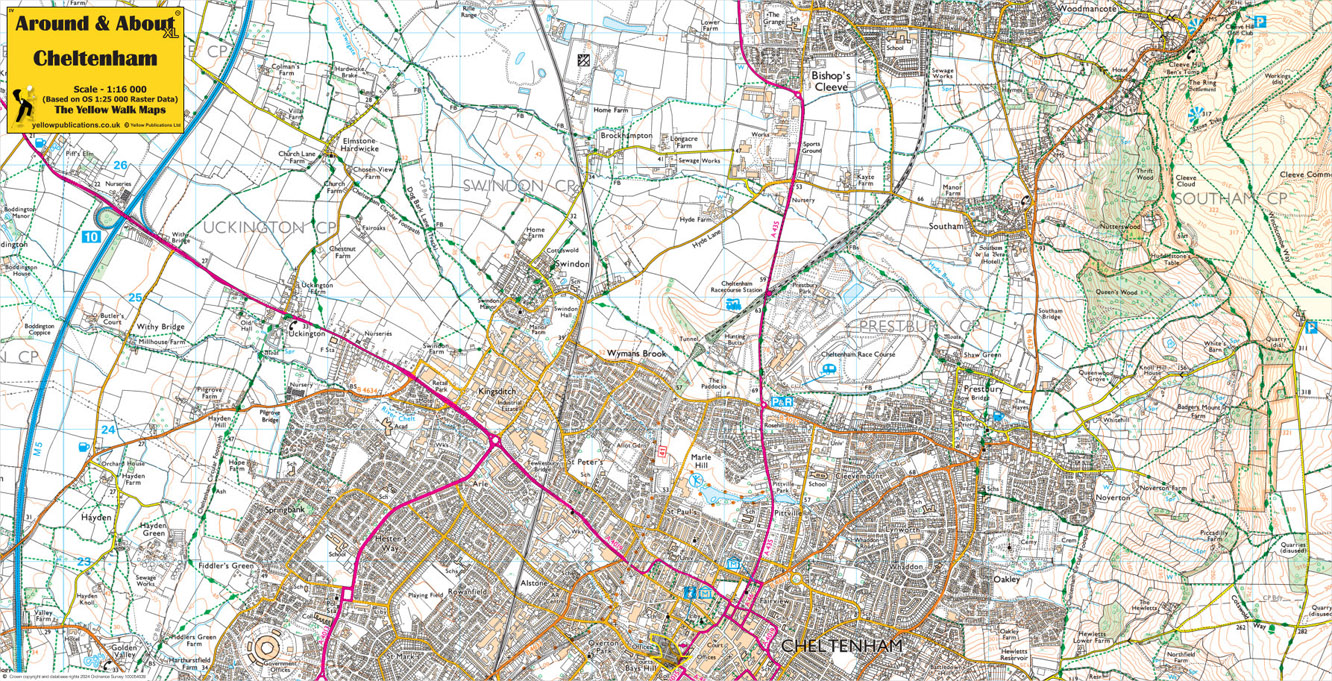 Cheltenham 'XL' Walking Map