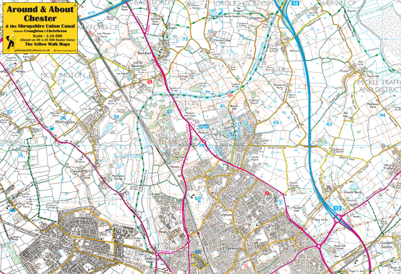 Chester & the Shropshire Union Canal Walking Map