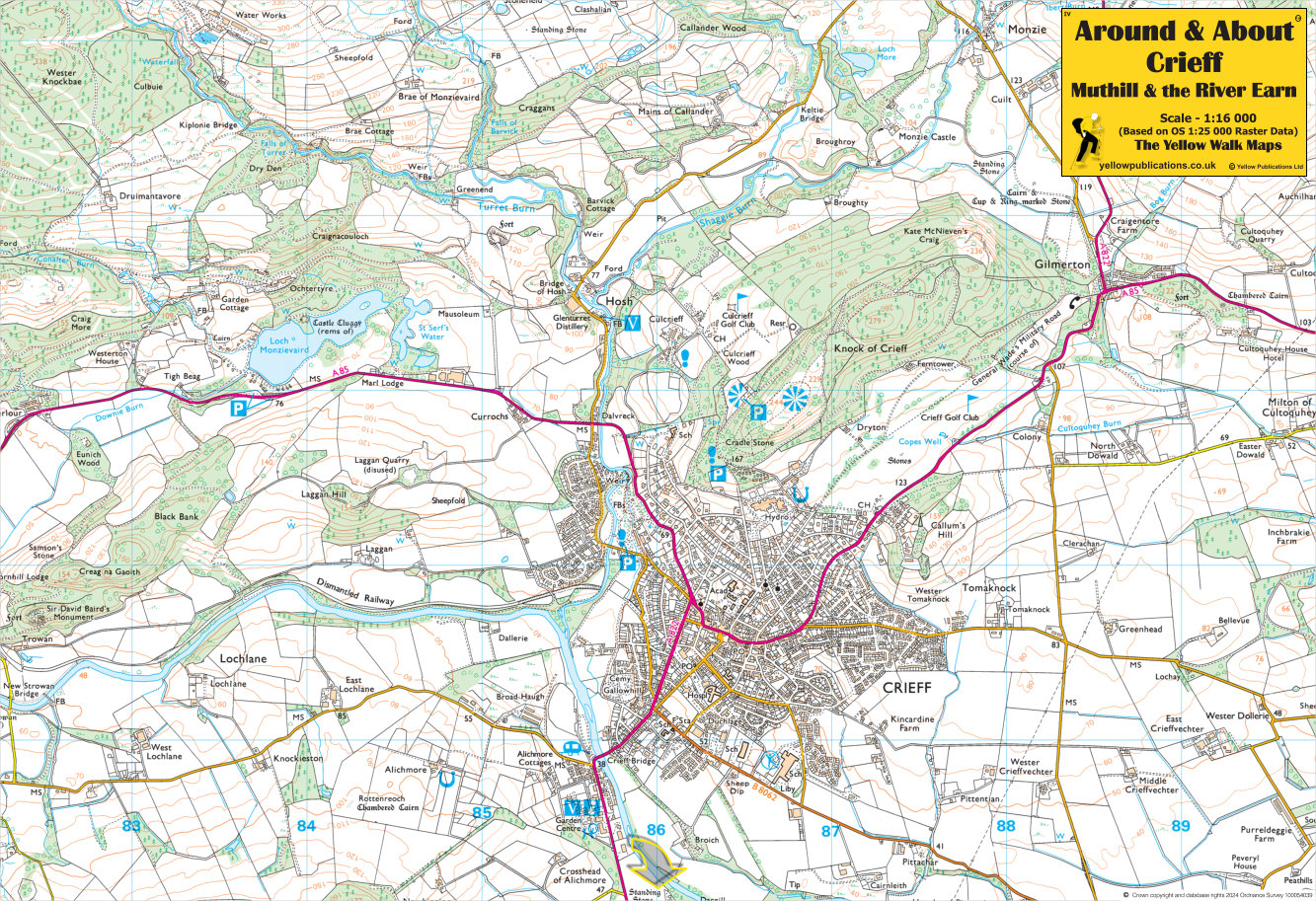Crieff, Muthill & the River Earn Walking Map