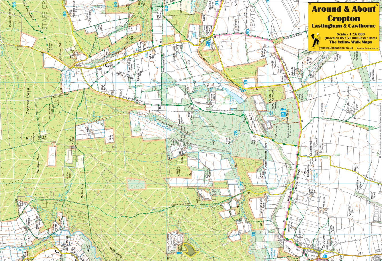Cropton, Lastingham & Cawthorne Walking Map