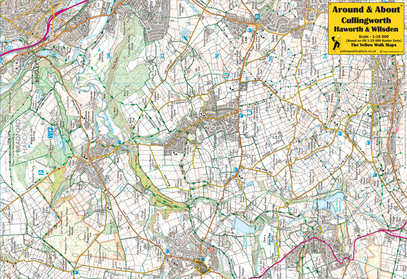 Cullingworth Haworth & Wilsden Walking Map