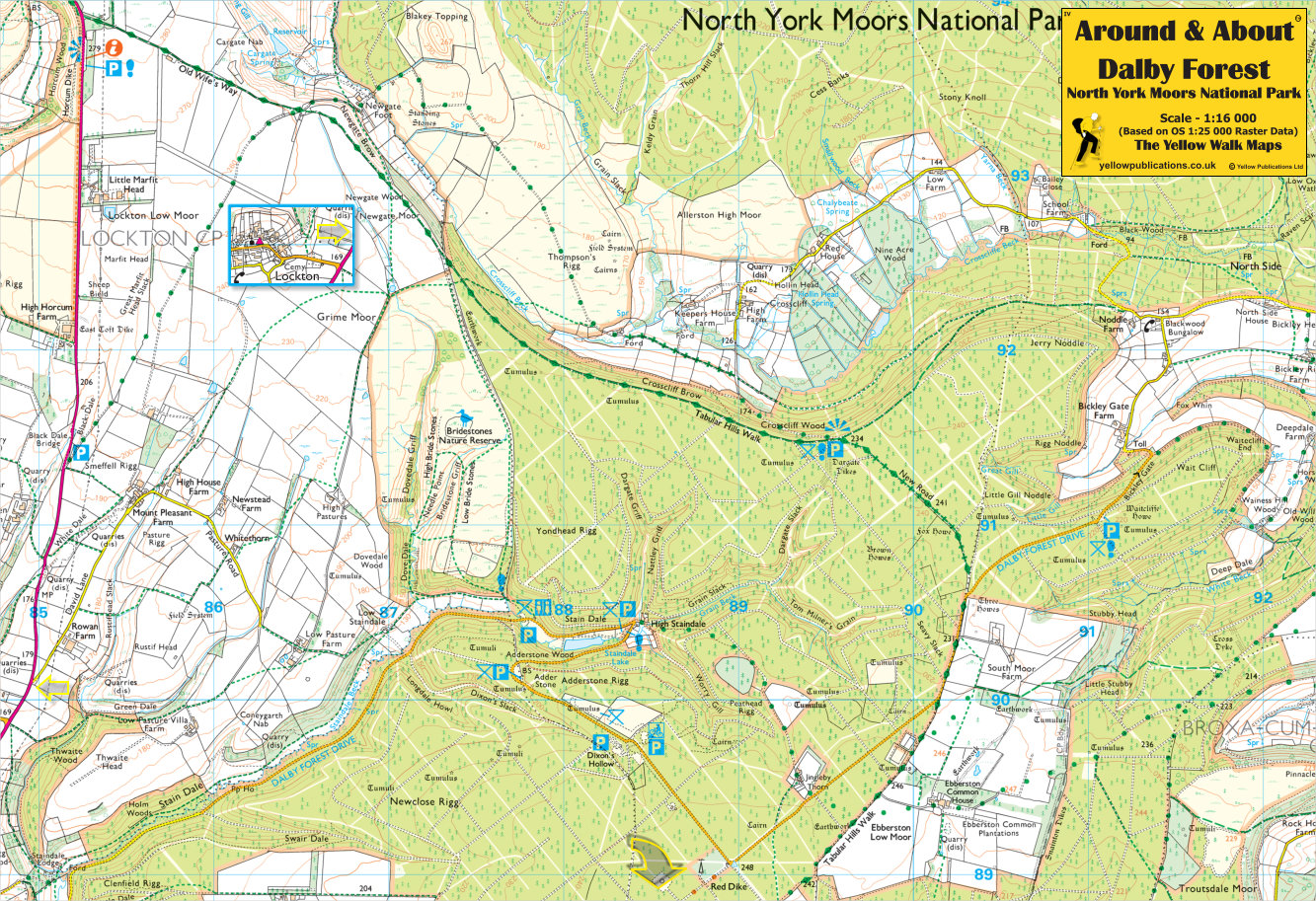 Dalby Forest, North York Moors National Park Walking Map