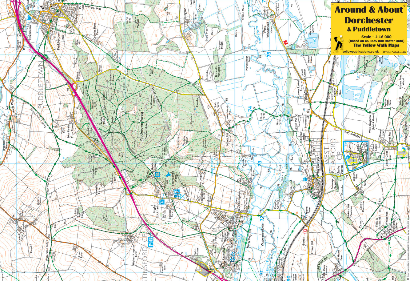 Dorchester & Puddletown Walking Map