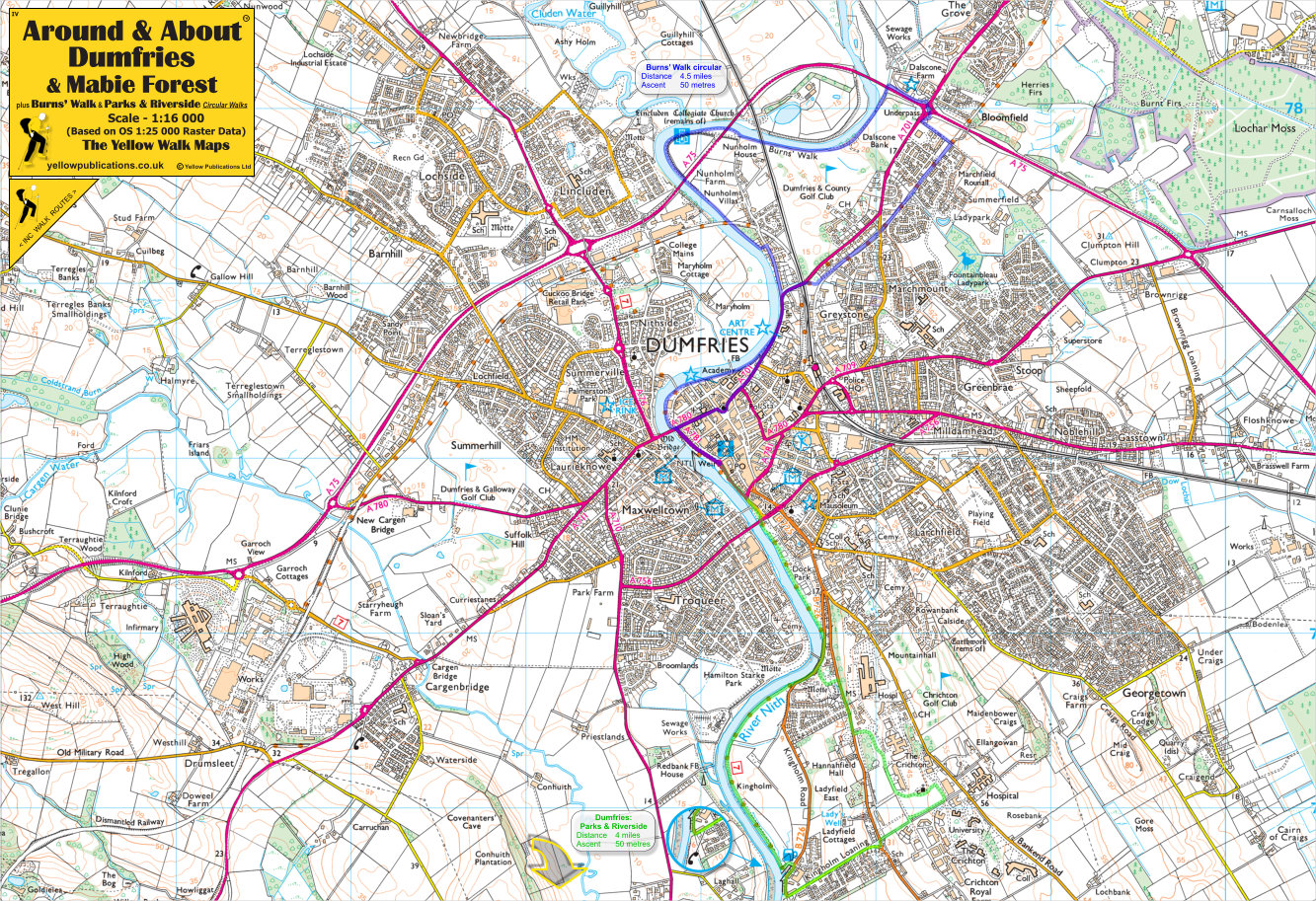 Dumfries & Mabie Forest Walking Map