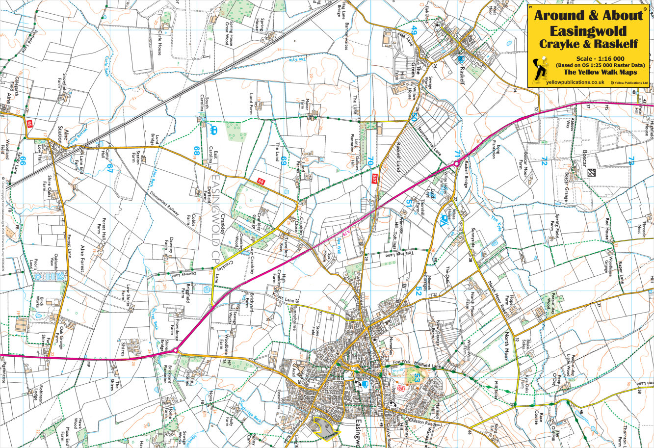 Easingwold, Crayke & Raskelf Walking Map