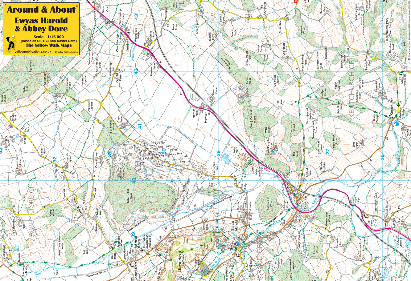 Ewyas Harold & Abbey Dore Walking Map