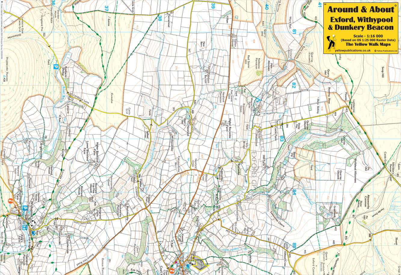 Exford, Withypool & Dunkery Beacon Walking Map