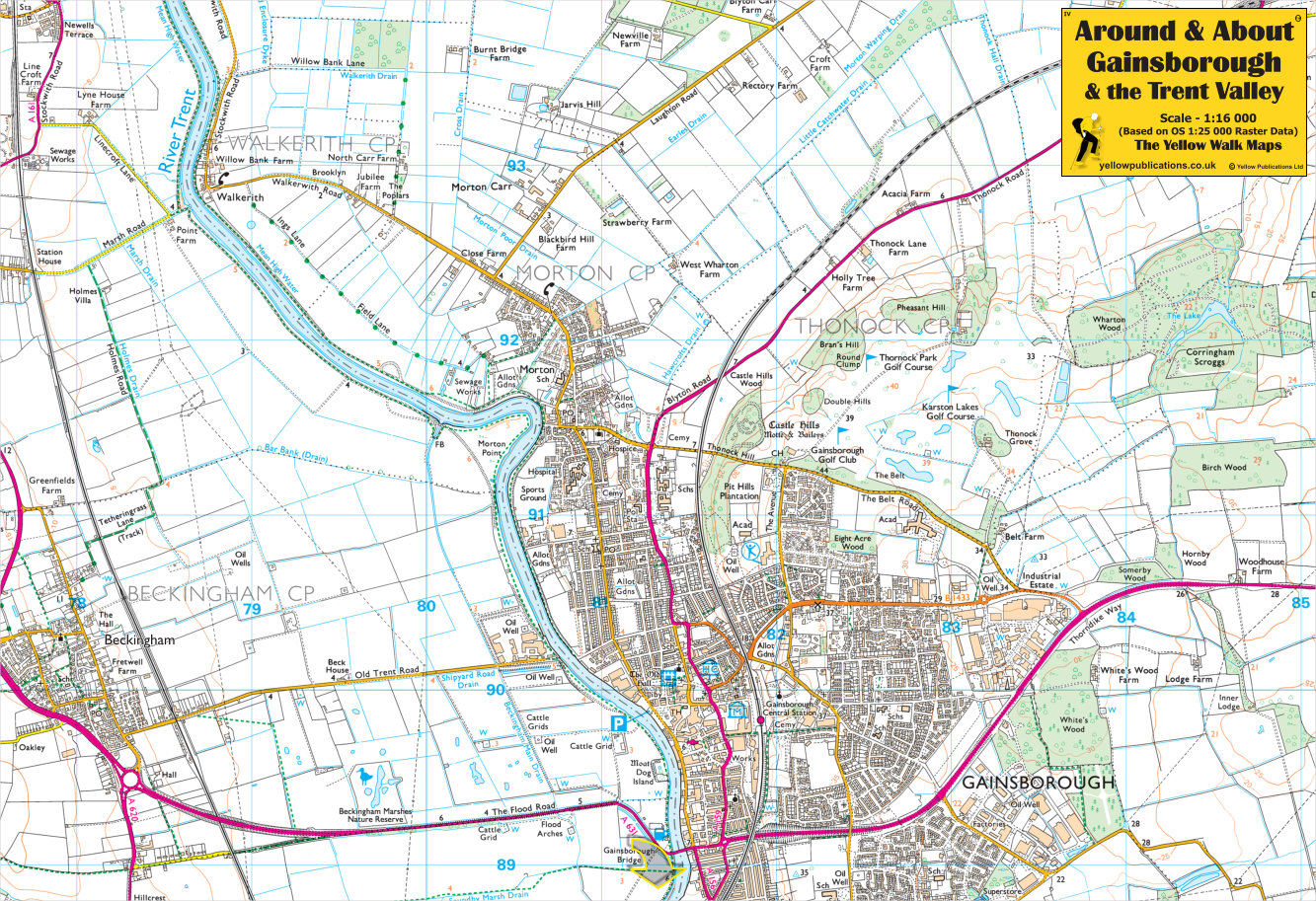 Gainsborough & the Trent Valley Walking Map