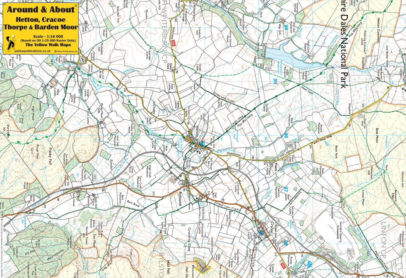 Hetton, Cracoe, Thorpe & Barden Moor Walking Map