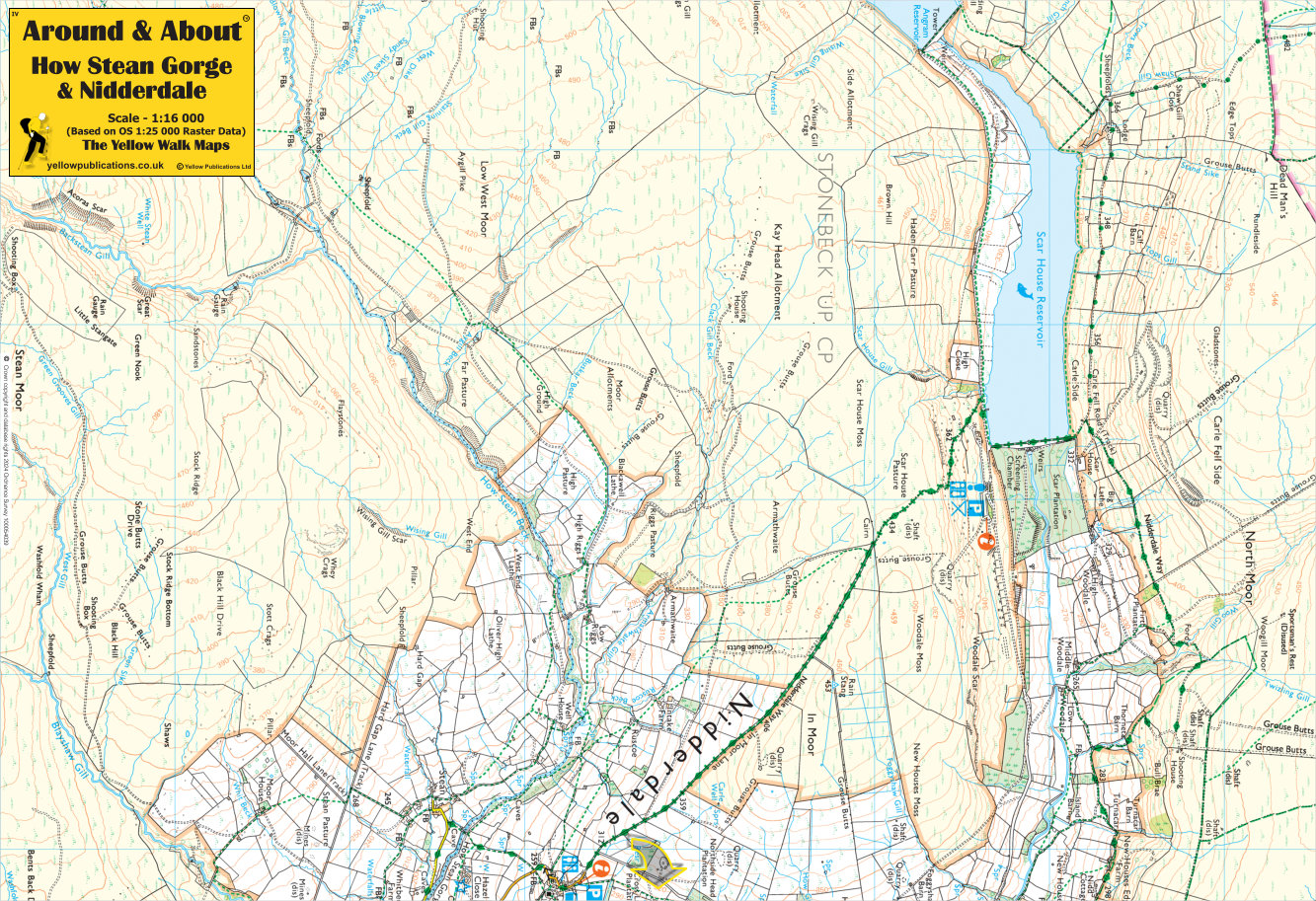 How Stean Gorge & Nidderdale Walking Map