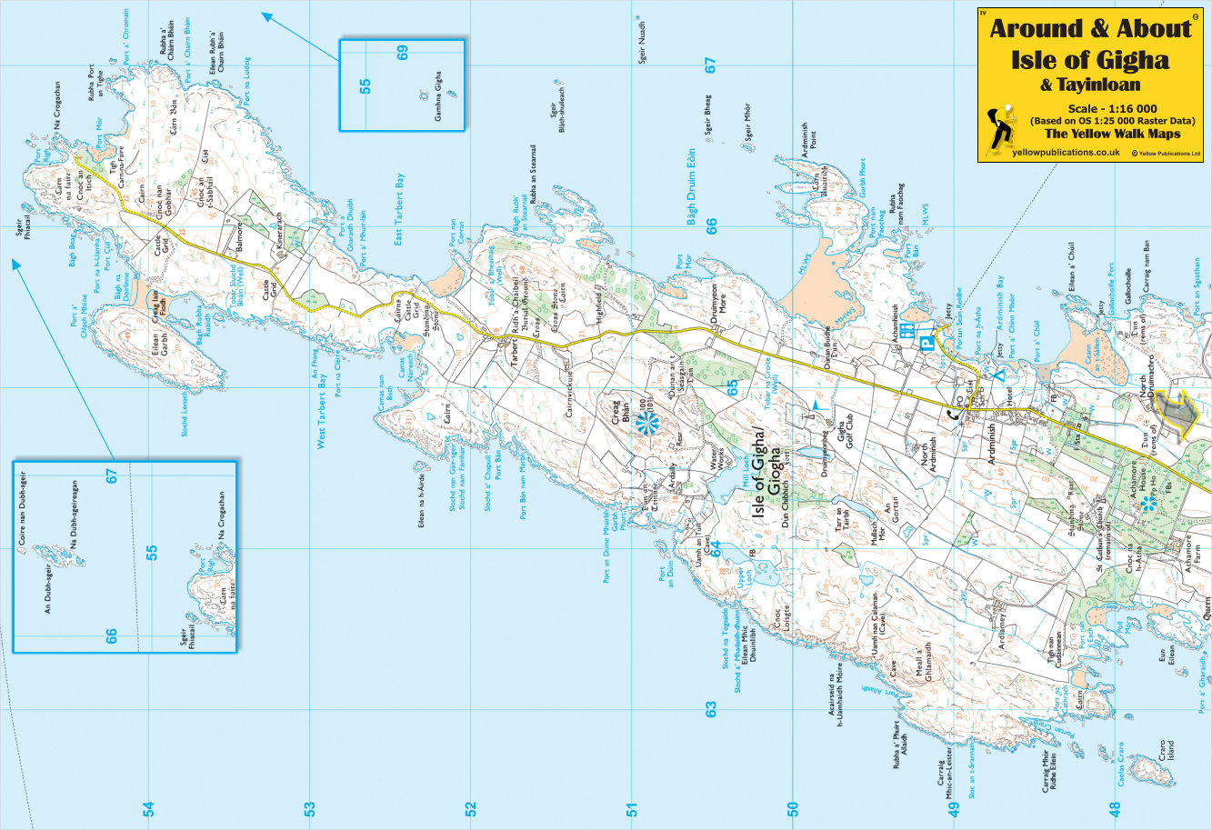 Isle of Gigha & Tayinloan Walking Map