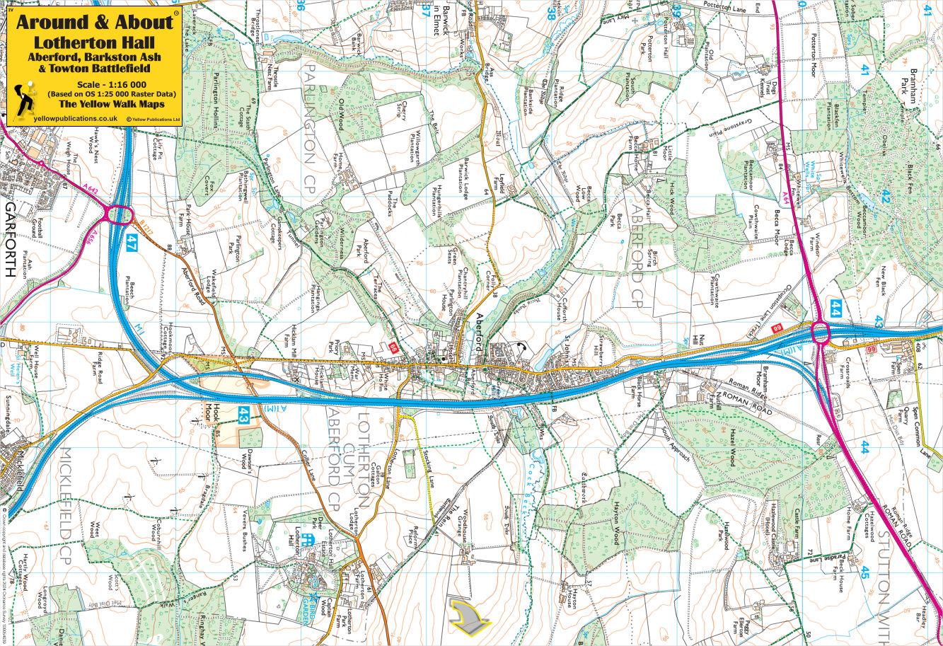 Lotherton Hall, Aberford, Barkston Ash & Towton Battlefield Walking Map