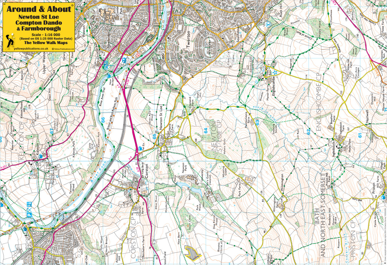 Newton St Loe, Compton Dando & Farnborough Walking Map