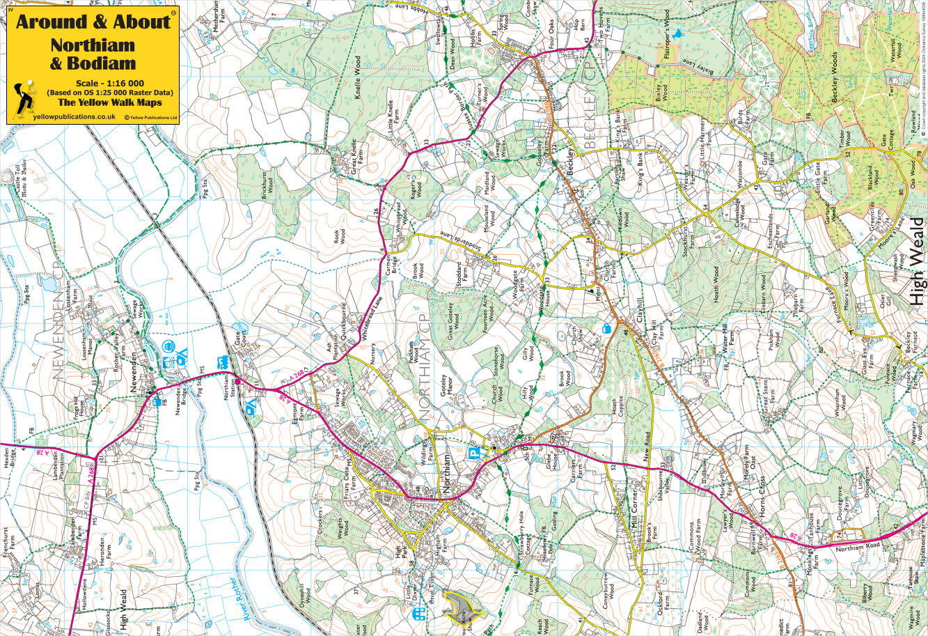 Northiam & Bodiam Walking Map