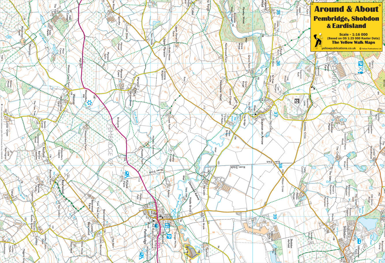 Pembridge, Shobdon & Eardisland Walking Map