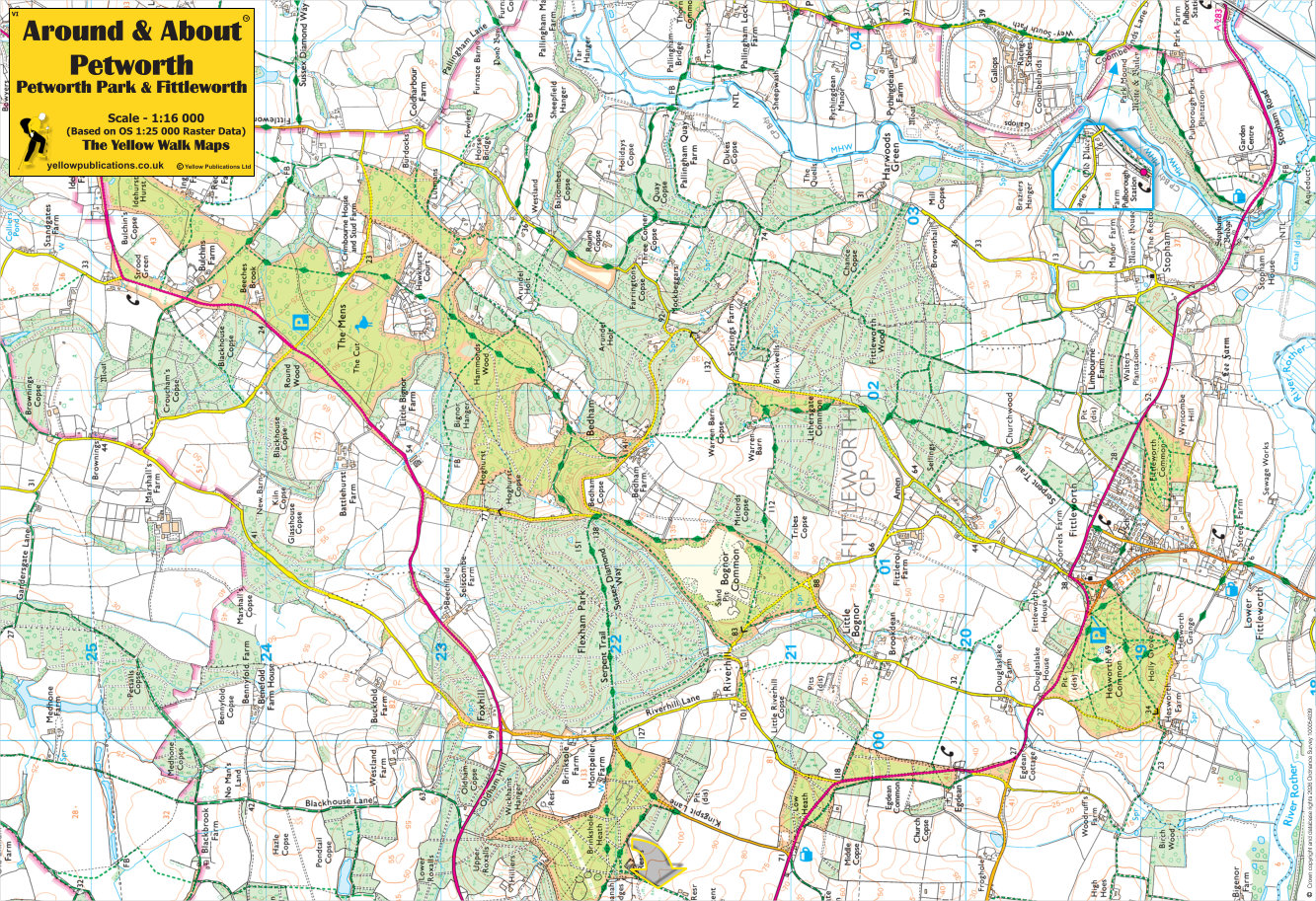 Petworth, Petworth Park & Fittleworth Walking Map