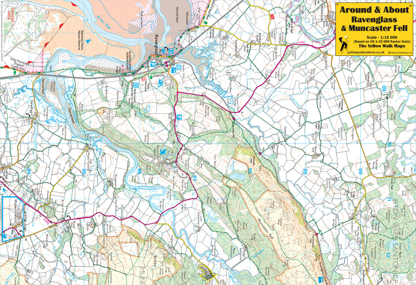 Ravenglass & Muncaster Fell Walking Map
