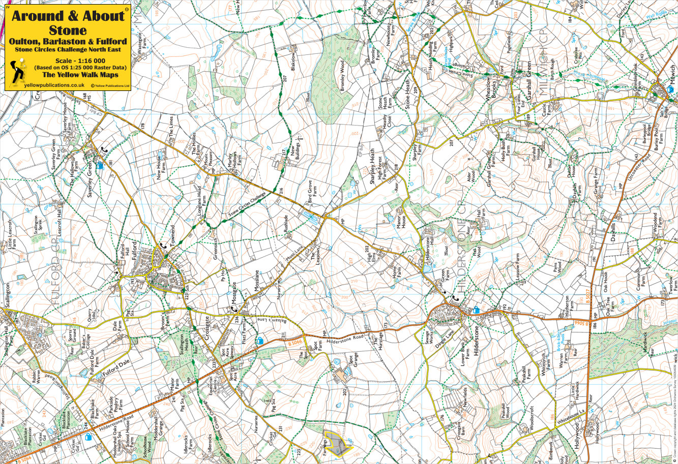 Stone, Oulton & Barlaston Walking Map