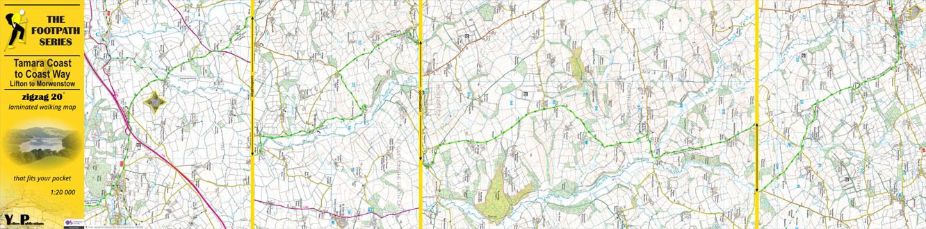 Tamara Coast to Coast Way 2: Lifton to Morwenstow Walking Map