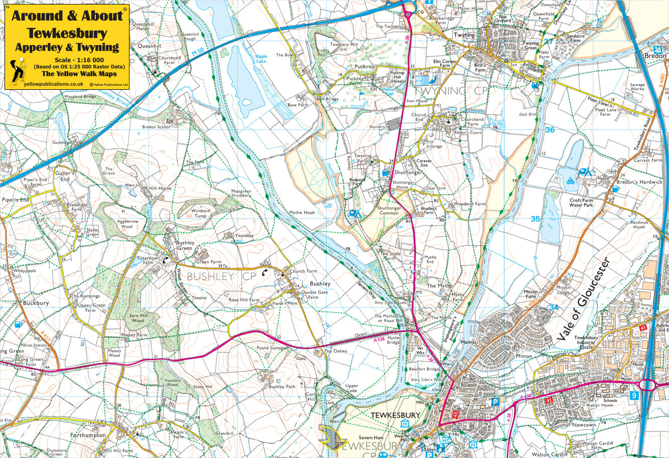 Tewkesbury, Apperley & Twyning Walking Map