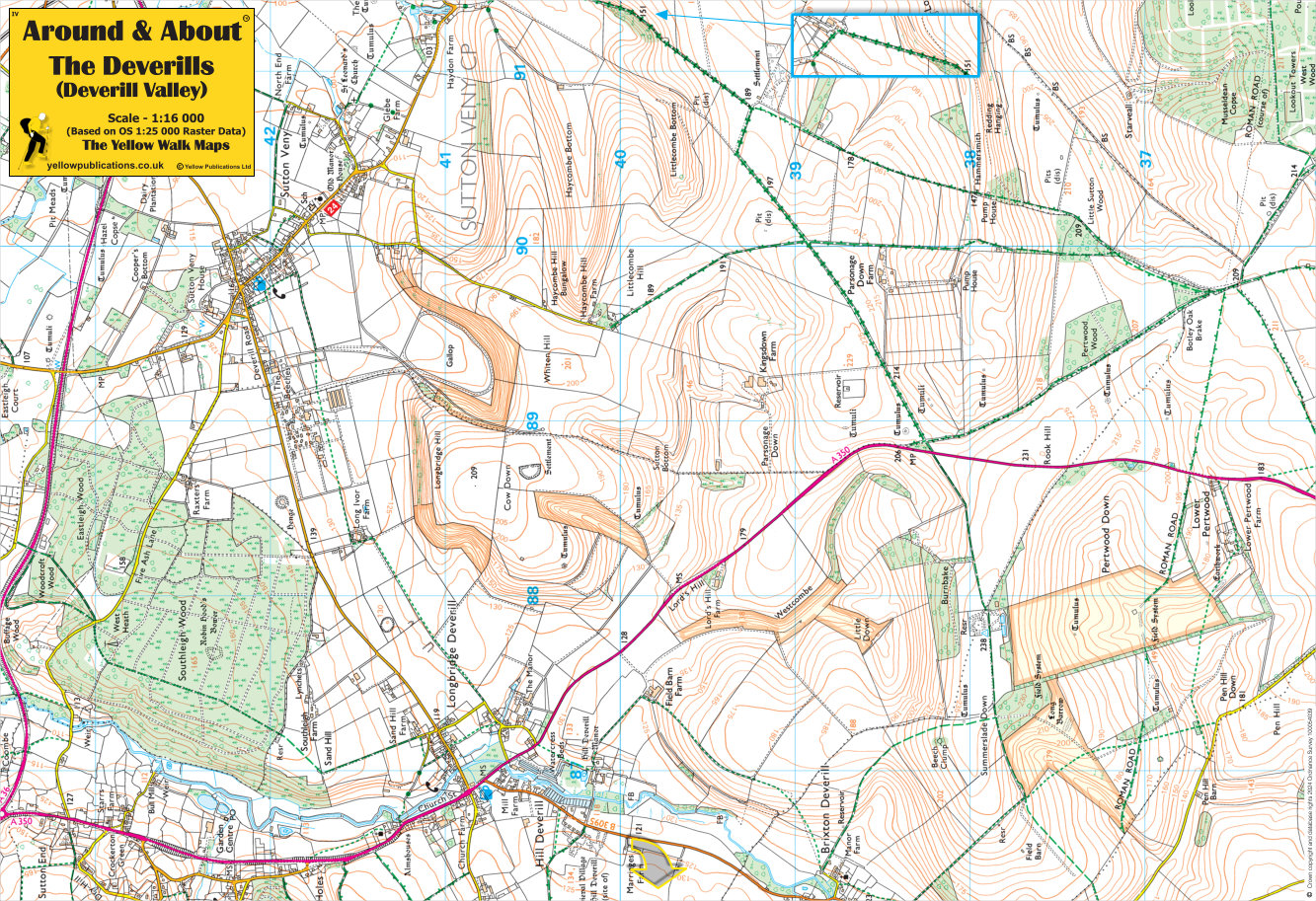 The Deverills (Deverill Valley) Walking Map