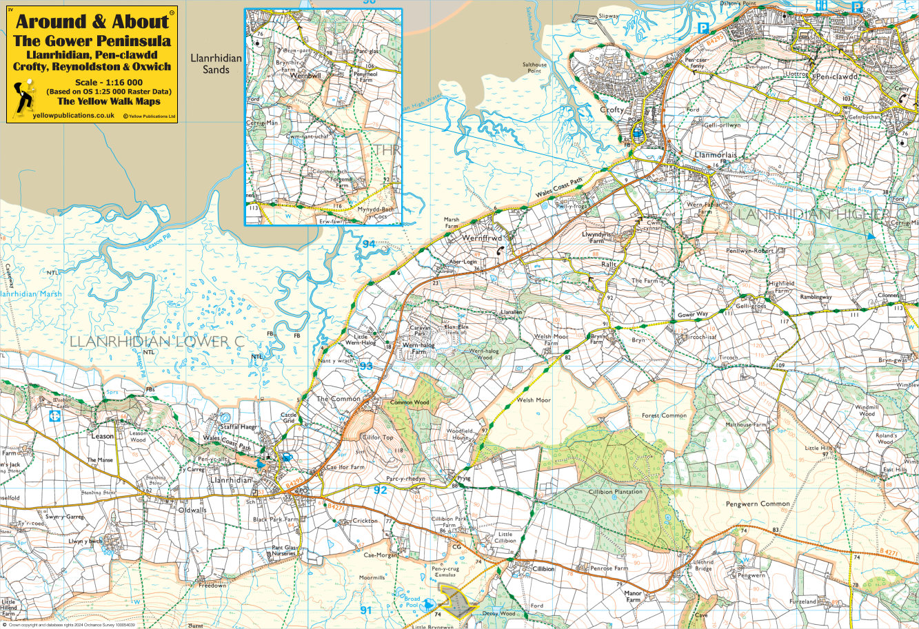 The Gower Peninsula: Llanrhidian, Pen-clawdd, Crofty, Reynoldston ...