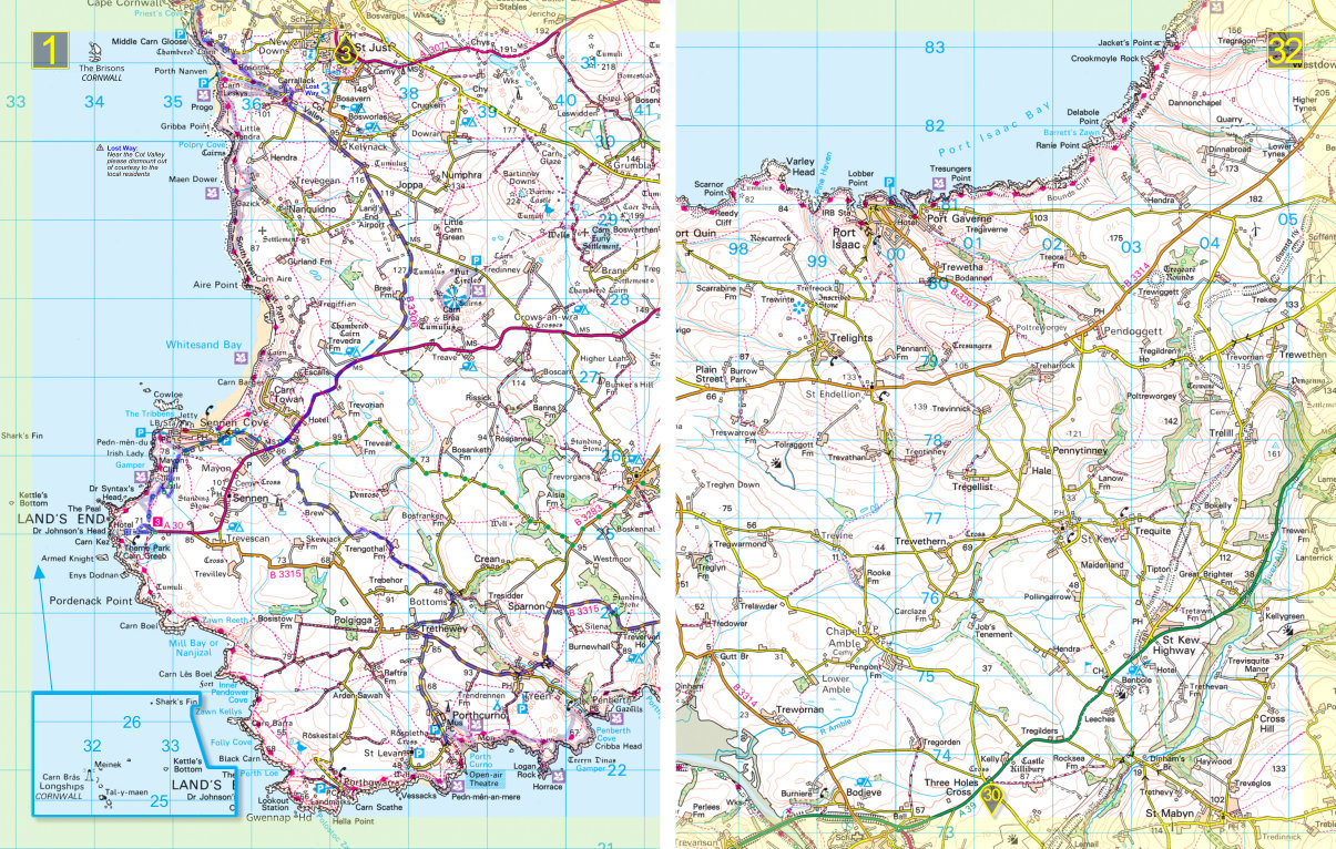 Cornwall South West Map Atlas