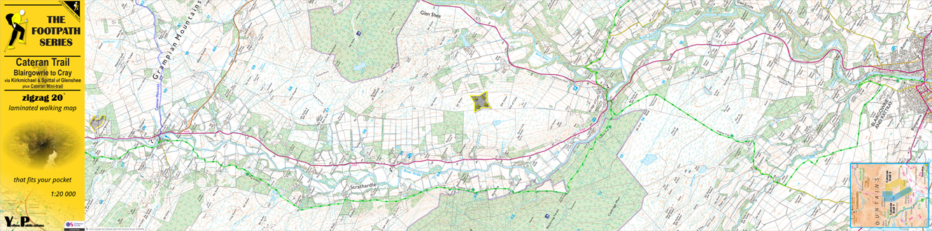 Cateran Trail Walking Map 1: Blairgowrie to Cray