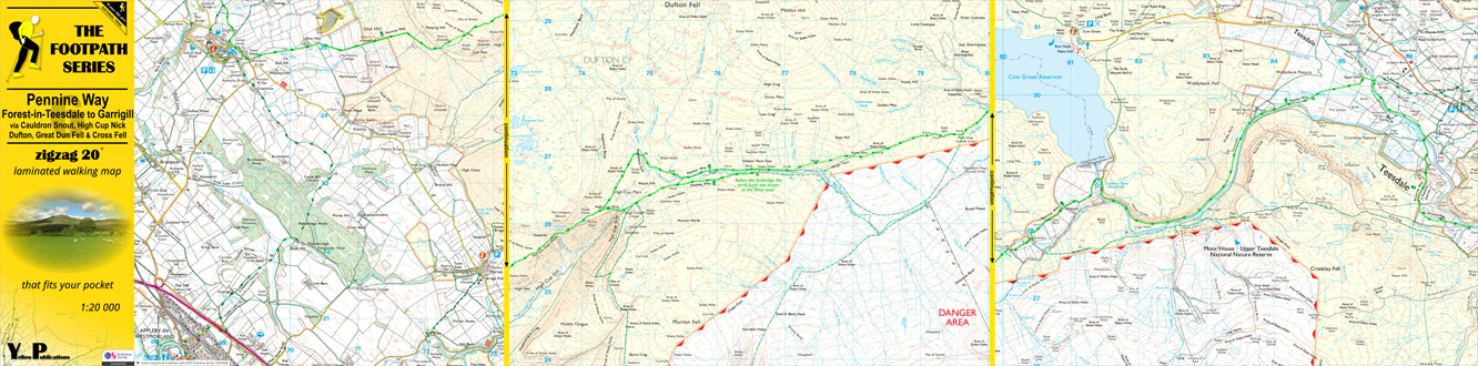 Pennine Way 6: Forest-in-Teesdale to Garrigill Walking Map