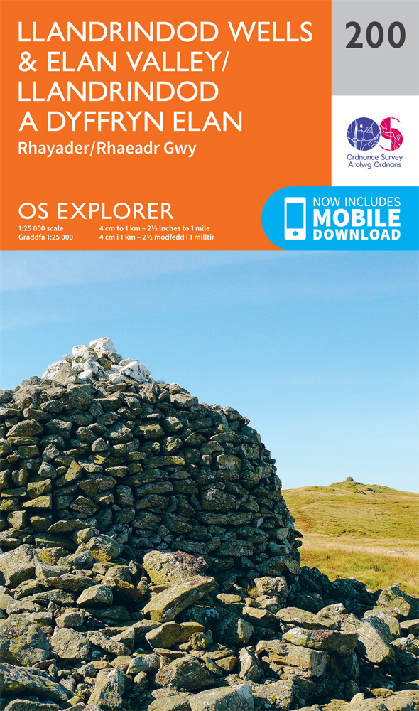 Explorer 200 Llandrindod Wells and Elan Valley Walking Map